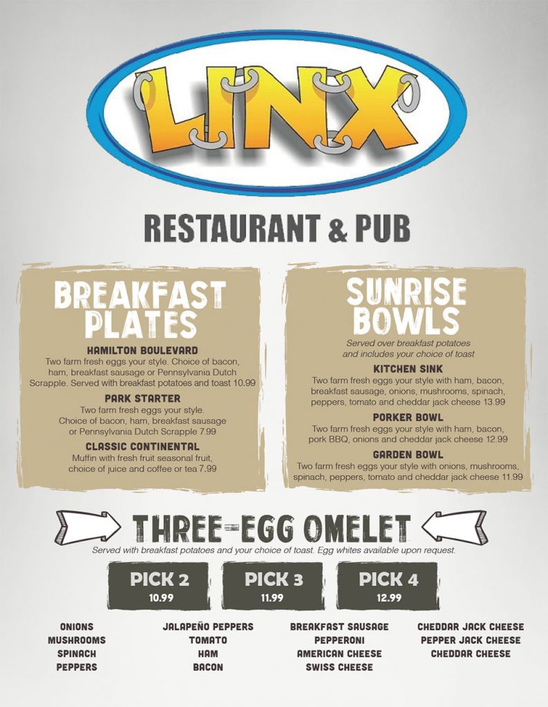 Menu | Linx Restaurant & Pub