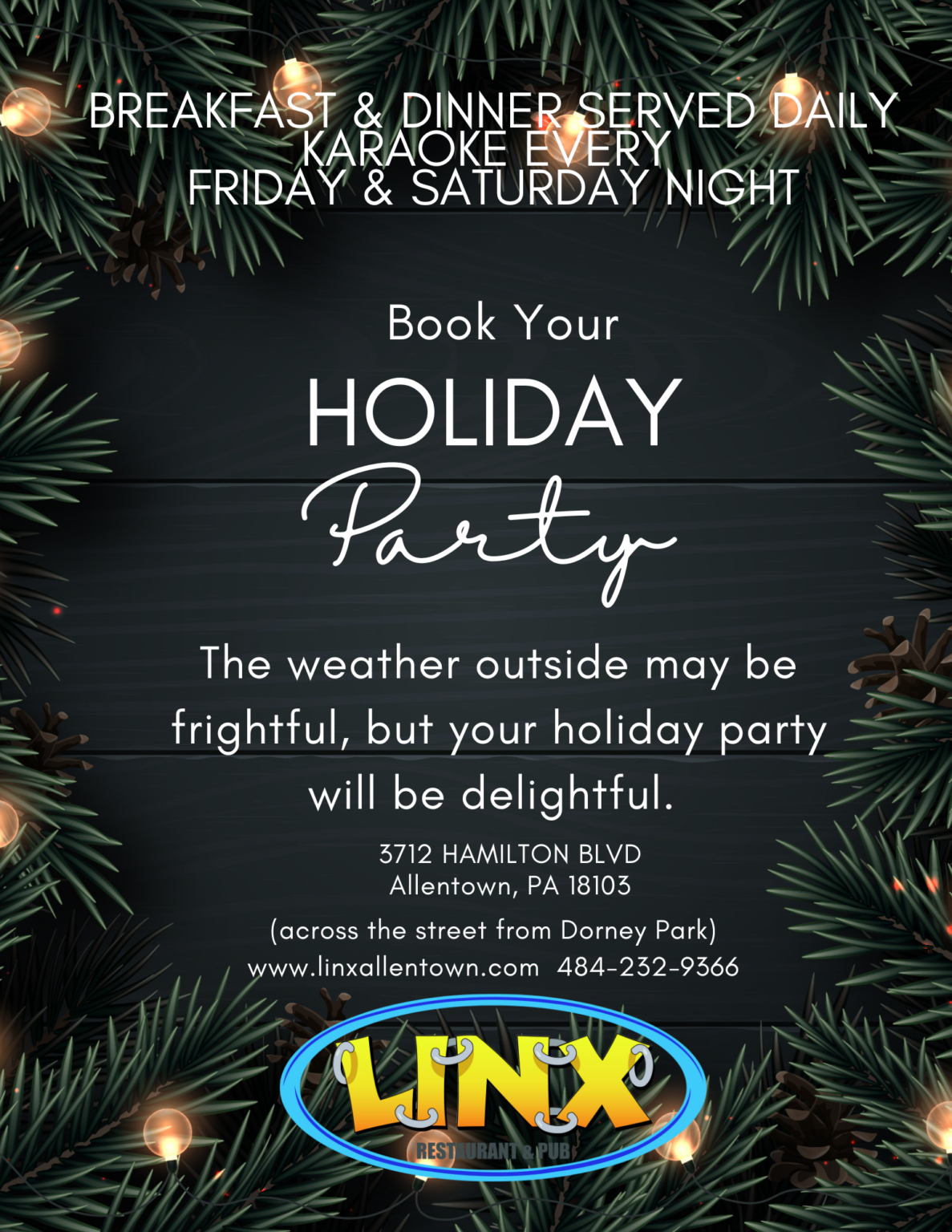 Welcome to Linx Restaurant in Allentown, Pennsylvania